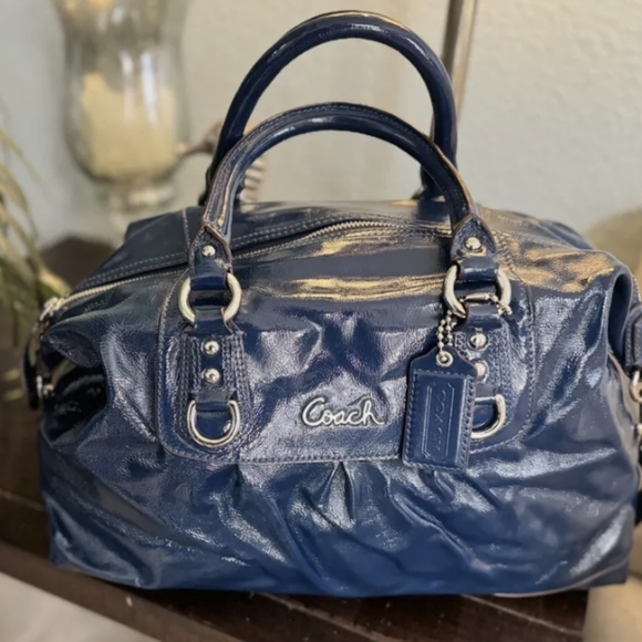 Coach | Bags | Coach Handbag Navy Blue | Poshmark